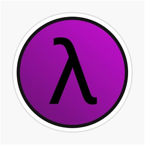 Lambda Circle Purple Sticker For Sale By Arctide Redbubble
