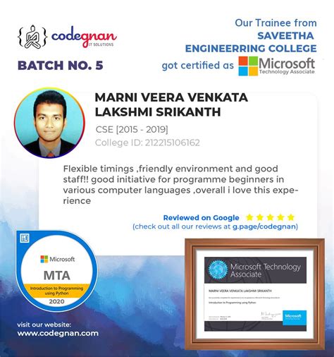 codegnan our python trainee from saveetha engineering
