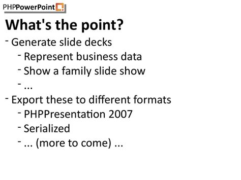 Introduction To Phppresentation Online Presentation