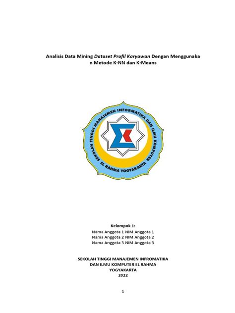 Analisis Data Mining Dataset Profil Karyawan Dengan Knn Pdf