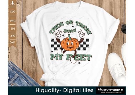 Trick Or Treat Smell My Feet Retro Png Graphic By Svg By Msntystudiox