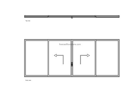 lift and slide door autocad block free cad floor plans