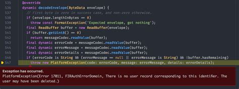 FirebaseAuth Can T Catch Any Exception In VS Code Issue Flutter Flutter GitHub
