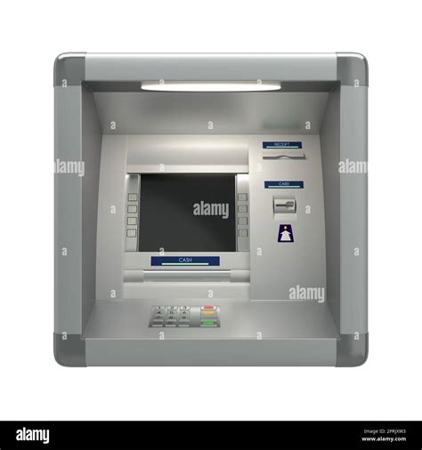 Atm Machine With A Card Reader Display Screen Buttons Cash Dispenser