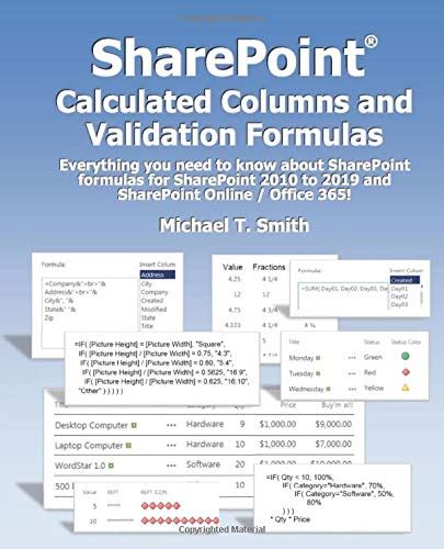 buy sharepoint calculated columns and validation formulas everything you need to know about