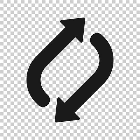 Premium Vector Arrow Rotation Icon In Flat Style Sync Action Vector