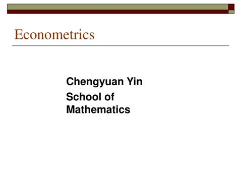 PPT Time Series Data Modeling In Econometrics Understanding Autocorrelation Stationarity