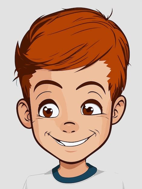 Premium Vector Cute Cartoon Boy Face Vector Design With White Background