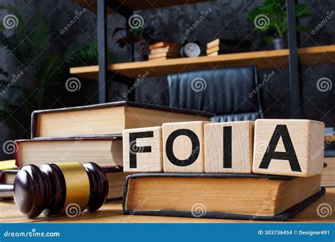 Foia Freedom Of Information Act Concept Wooden Cubes On The Office