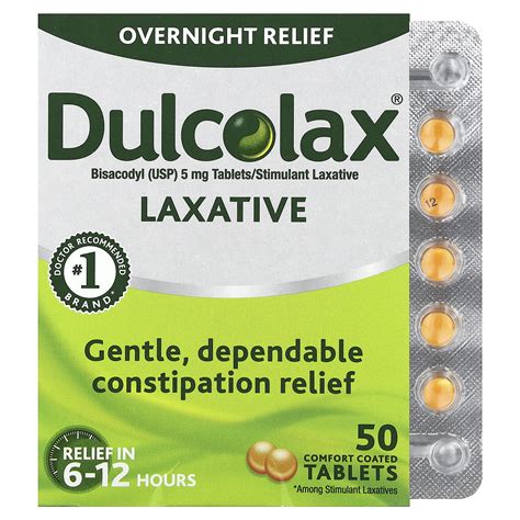 Dulcolax Laxative 50 Comfort Coated Tablets