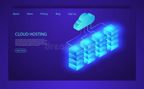 big data concept of data processing data center cloud database hosting stock vector