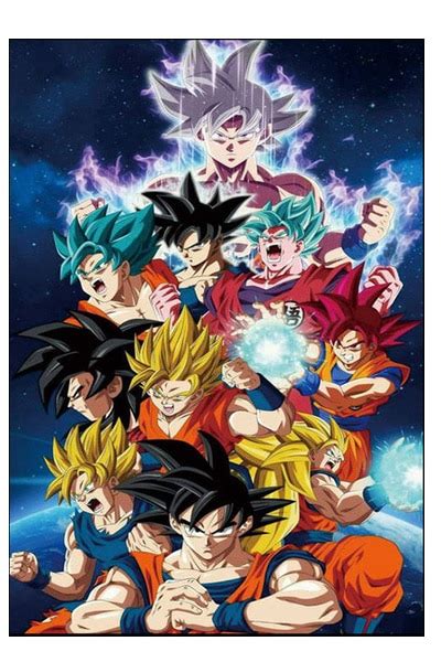 Japanese Anime Dragon Ball Poster Goku Vegeta Art Canvas Painting Printing Wall Decoration