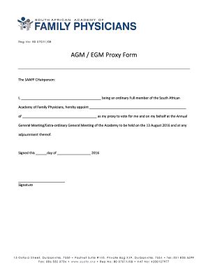 Proxy Form For Agm Fill And Sign Printable Template Online