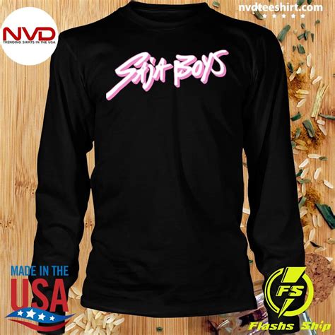 Saja Boys Logo Sticker Design With Pink Shadow Oversized 2025 Shirt