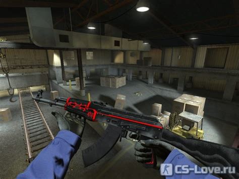 Скачать модель Ak 47 Red Rose для Css V34