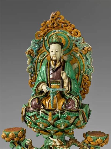 【三彩元始天尊坐像】明代 旧金山亚洲艺术博物馆藏 花瓣网