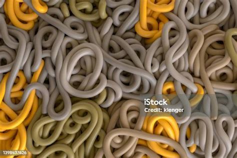 멀티 컬러의 3d 일러스트레이션의 미래 지향적 인 관형 초록 추상적인에 대한 스톡 사진 및 기타 이미지 추상적인 케이블 철사 Istock