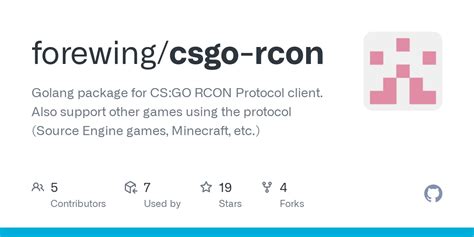 Github Forewingcsgo Rcon Golang Package For Csgo Rcon Protocol Client Also Support Other