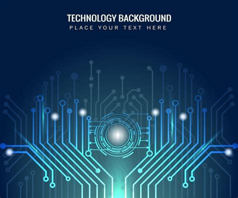 Premium Vector Digital Abstract Circle Over Dark Blue Background Circuit Board Technology