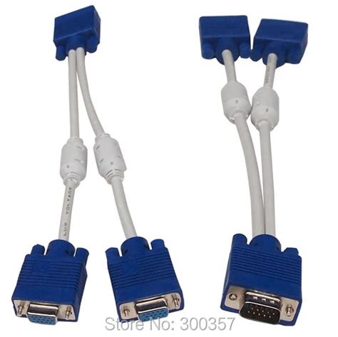 Vga Splitter Cable Video Y Splitter Pin Two Ports Vga Male To Female In Computer Cables