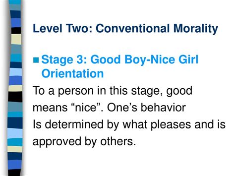 Conventional Morality Definition Stages Video