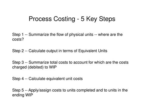 PPT Process Costing PowerPoint Presentation Free Download ID 5991769