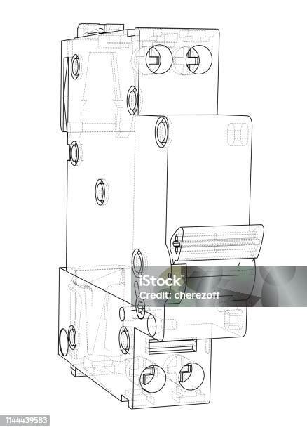 Konsep Pemutus Arus Otomatis Vektor Ilustrasi Stok Unduh Gambar Sekarang Gambar Digital