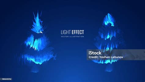 미래 지향적인 스타일의 크리스마스 트리입니다 새해 축하를 위한 기술 사이버 요소 벡터 일러스트 레이 션 3차원 형태에 대한 스톡