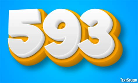 593 Text Effect And Logo Design Number