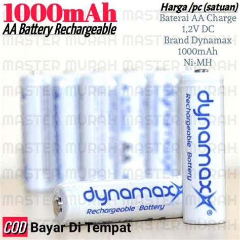 Jual Termurah Baterai Cas Dynamax Aa Battery Charge Rechargeable Batu Batrai Chas Ulang Batery