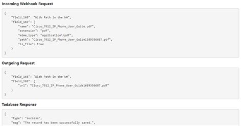 Incoming Webhook With Attachments App Development Tadabase Community