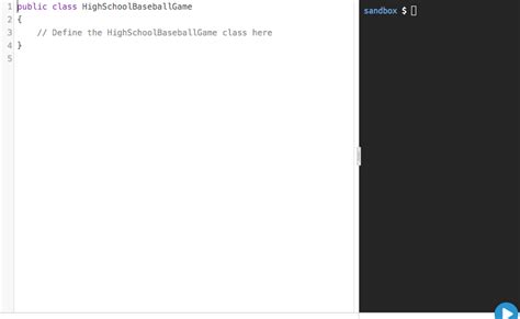 Create A Class Named Baseballgame That Contains