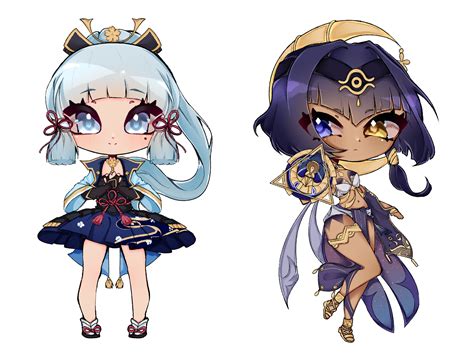 Candace And Ayaka Chibis Rgenshinimpact