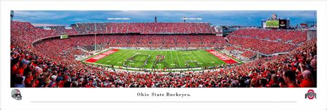 Ohio State Buckeyes Football Marching Band Ohio Script Panoramic Art