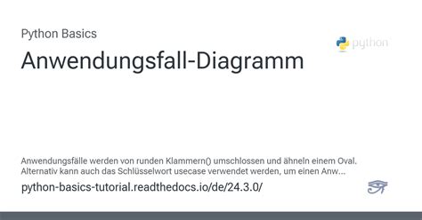 Anwendungsfall Diagramm Python Basics 2430
