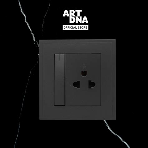 ART DNA รน D3 Series 3 PIN Socket With Switch สดำ ปลกไฟสวยๆ สวทซ สวยๆ Switch Design