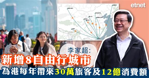 自由行 李家超：新增8自由行城市為港每年帶來30萬旅客及12億消費額 Etnet 經濟通香港新聞財經資訊和生活平台