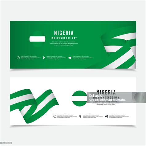 나이지리아 독립 기념일 디자인 템플릿입니다 배너 디자인 인사말 카드 또는 인쇄 0명에 대한 스톡 벡터 아트 및 기타 이미지