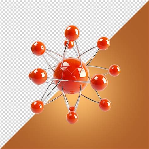 Premium Psd Molecular Modeling Isolated On White Background