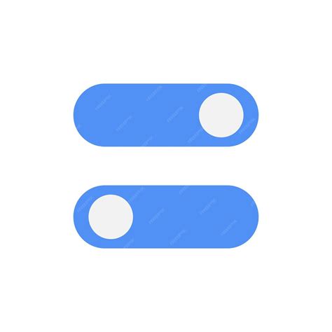 Premium Vector On And Off Blue Toggle Switch Buttons Element Design