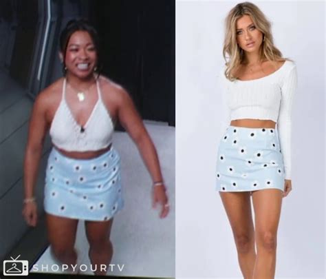 Big Brother Usa Season 26 Episode 27 Rubinas Blue Floral Mini Skirt
