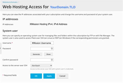 Managing FTP Access Users