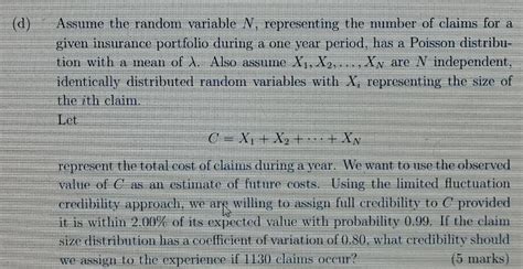 Assume The Random Variable N Representing The Number