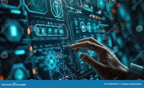 Finger Touching Digital Tablet Screen Vector Illustration 23955486