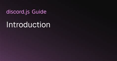 Introduction Discord Js