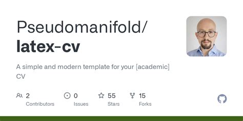 GitHub Pseudomanifold Latex Cv A Simple And Modern Template For Your Academic CV