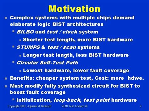 Lecture Logic BIST Architectures N N N