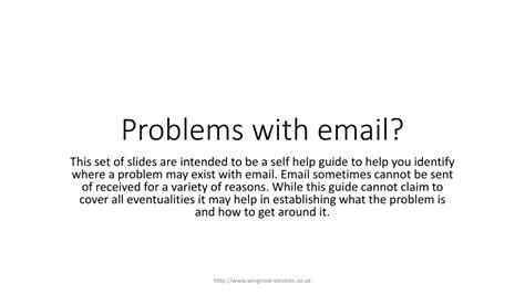 PPT Problems With Email PowerPoint Presentation Free Download ID 9000129
