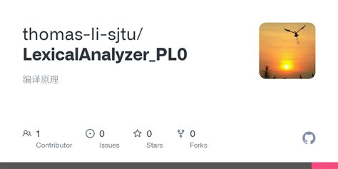 github thomas li sjtu lexicalanalyzer pl0 编译原理
