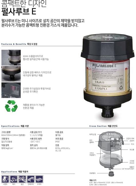 구리스주입기 E 펄사루브 E가스식 그리스주입기klt코리아루브텍e60mle120mle240ml 네이버 블로그